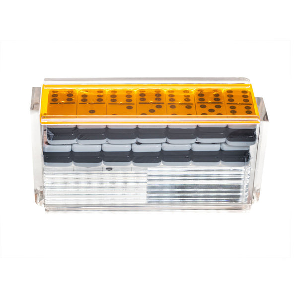 "El Catire" Domino Set with Racks -Neon Orange – Luxe Dominoes
