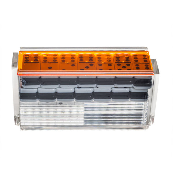"El Catire" Domino Set with Racks - Orange – Luxe Dominoes